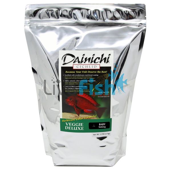 Dainichi Cichlid Veggie Deluxe 2.5kg Baby (1mm) Sinking Pellets ...